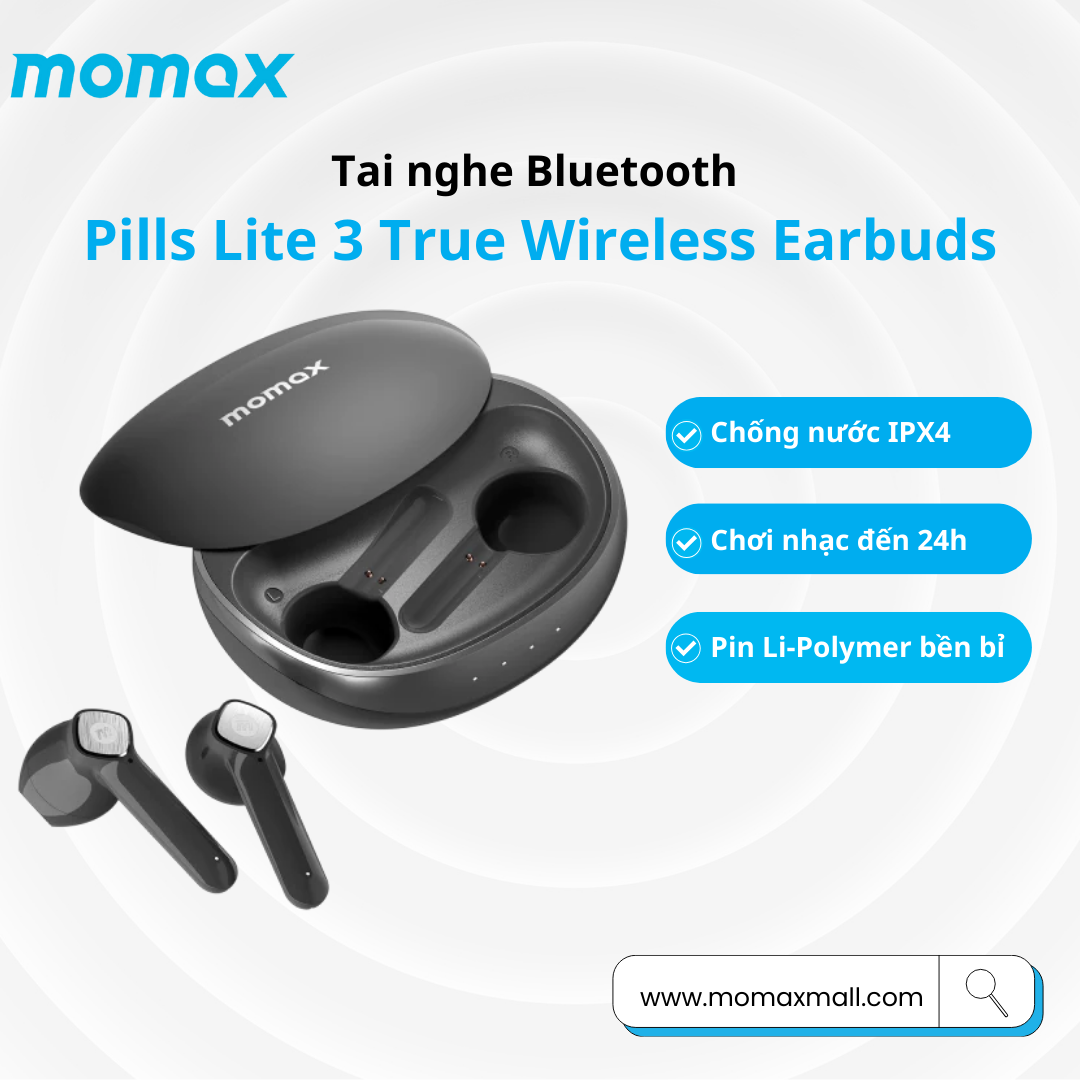 Tai nghe không dây Momax Pills Lite 3 True Wireless Earbuds BT11 ...